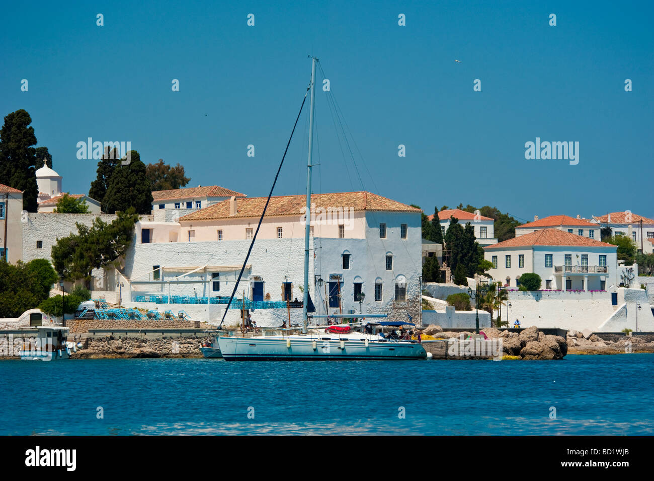 Old harbor spetses greece facades hi-res stock photography and images ...