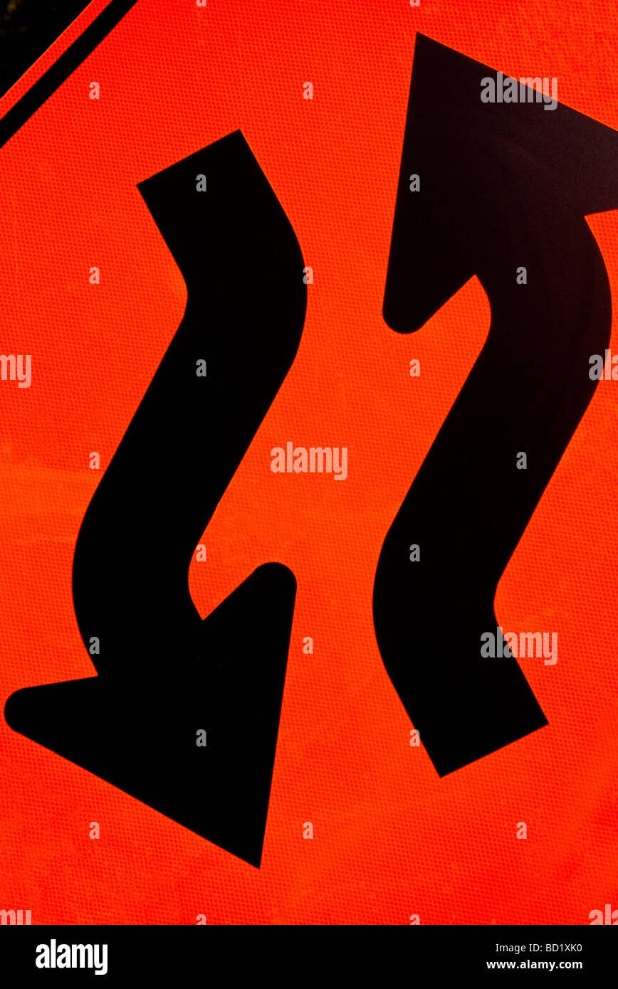Traffic sign two arrows pointing hi-res stock photography and images ...