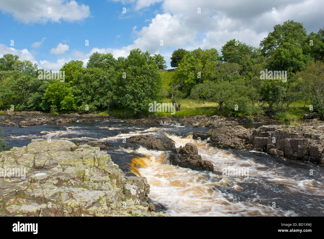 Low Force on River Tees, Teesdale, County Durham, England UK Stock ...