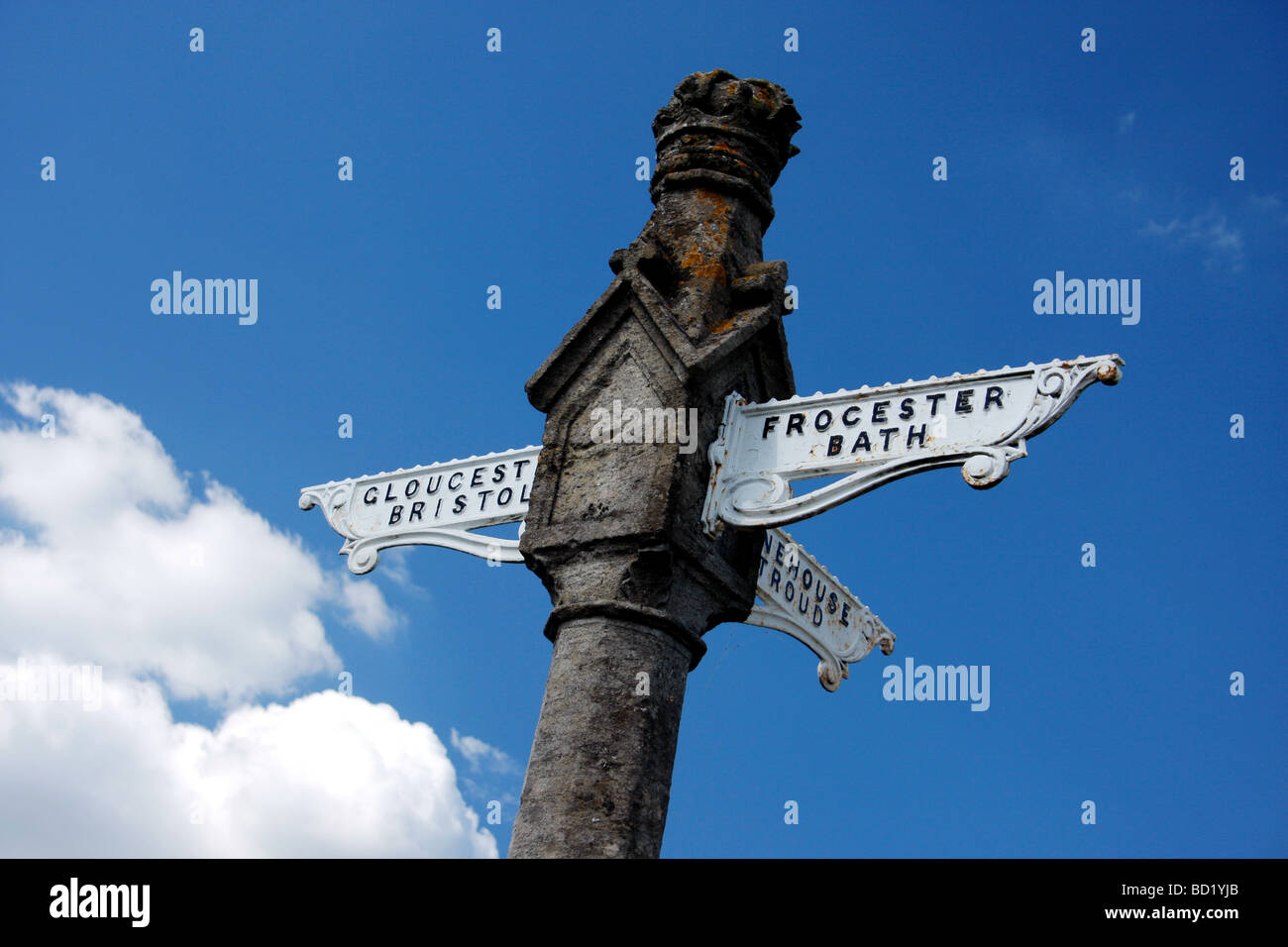 Old roadsign in Eastington Gloucestershire UK Stock Photo - Alamy