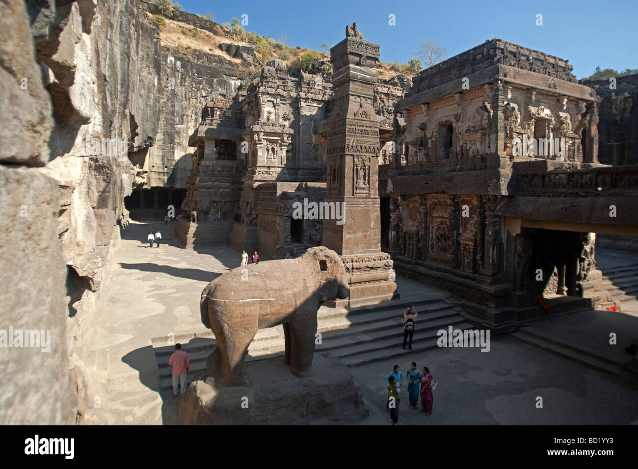 Cave ellora caves rock hi-res stock photography and images - Alamy