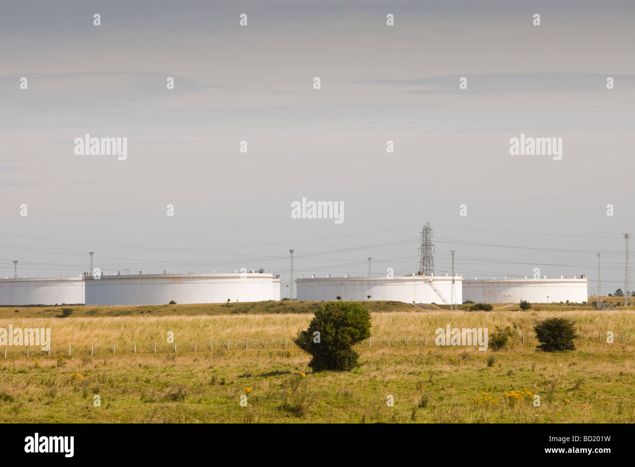 Oil storage depot on Teeside North East UK Stock Photo - Alamy