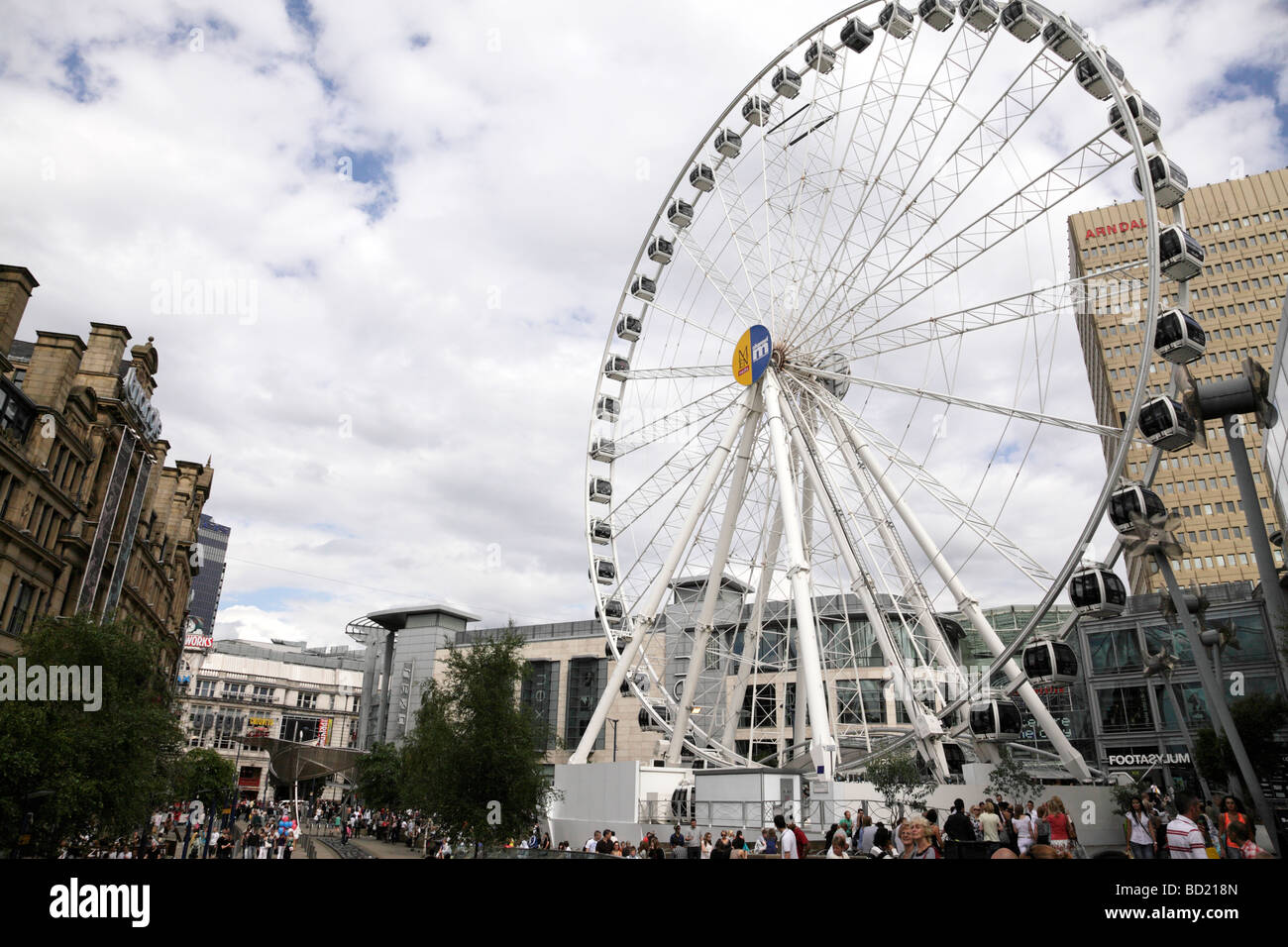 the wheel of manchester within exchange square manchester uk Stock ...