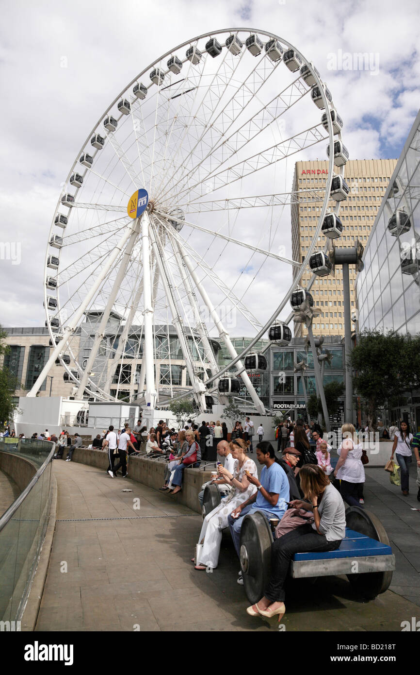 the wheel of manchester within exchange square manchester uk Stock ...