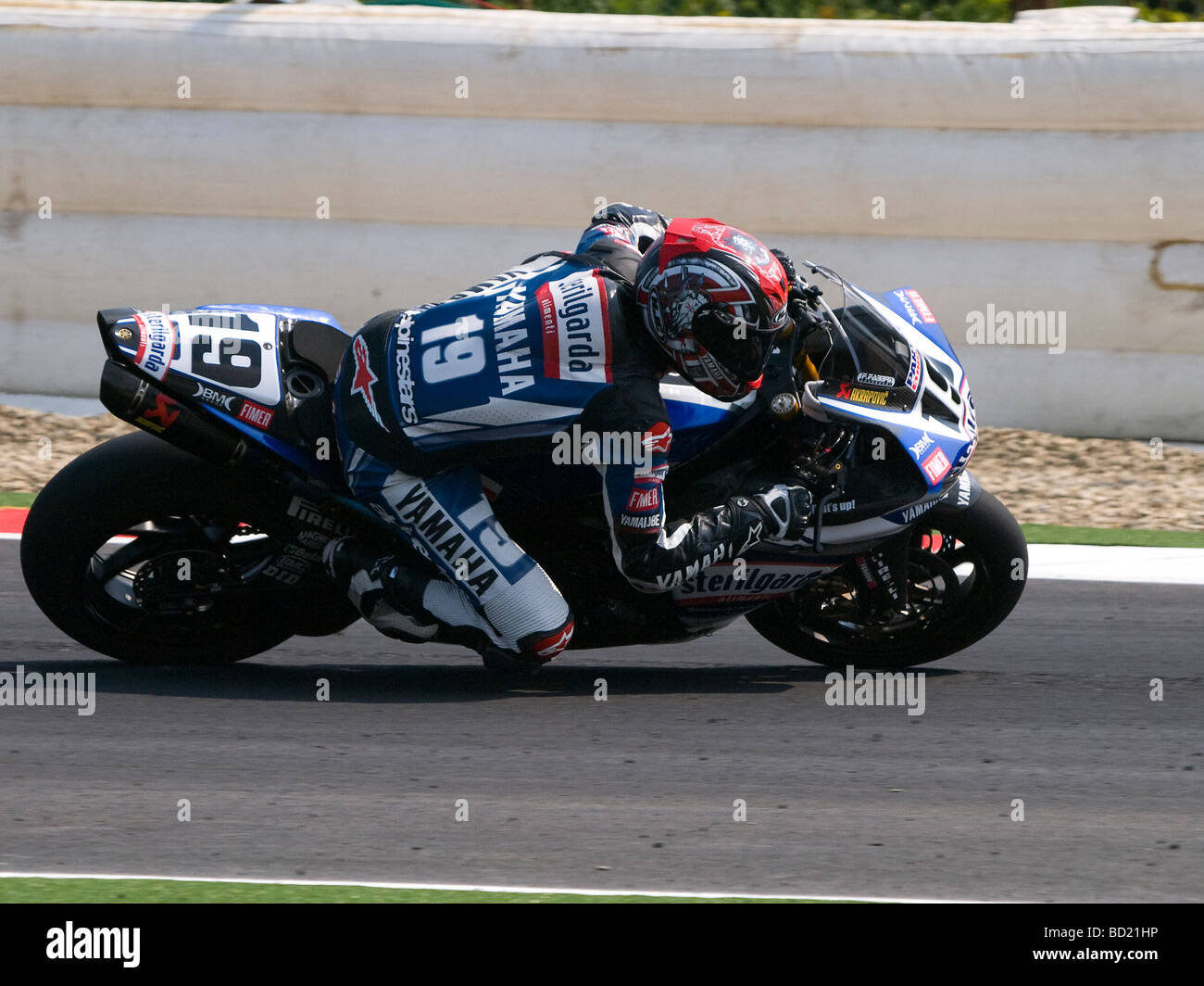 Session of official SBK testing at the Circuit Enzo e Dino Ferrari ...