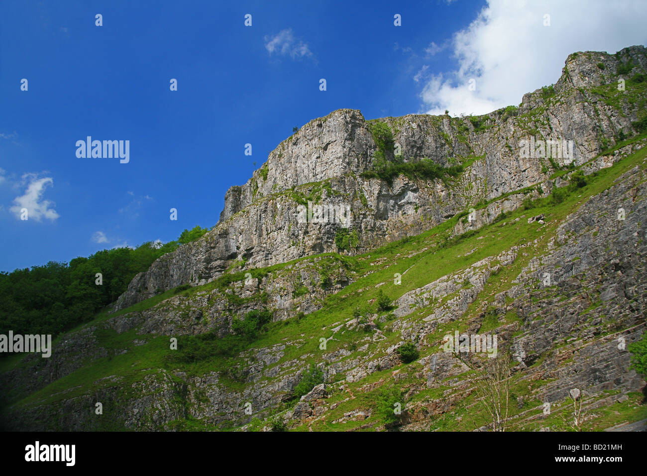 The towering limestone cliffs in Cheddar Gorge, Somerset, England, UK ...