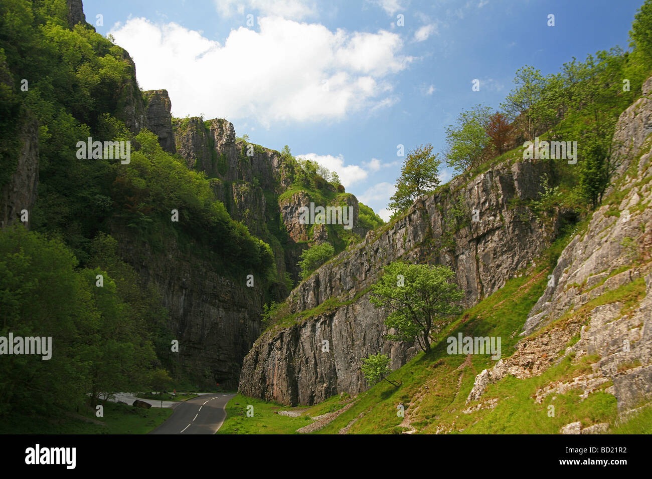 The towering limestone cliffs in Cheddar Gorge, Somerset, England, UK ...