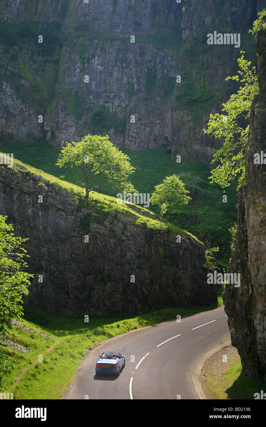 The towering limestone cliffs in Cheddar Gorge, Somerset, England, UK ...