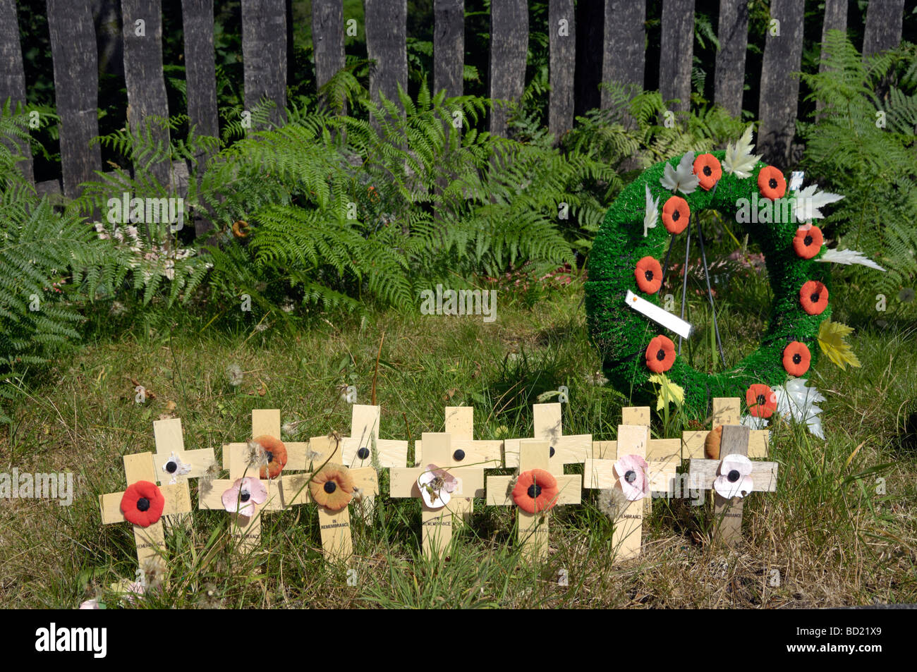 Remembrance Crosses at the Canadian War Memorial, New Forest National ...