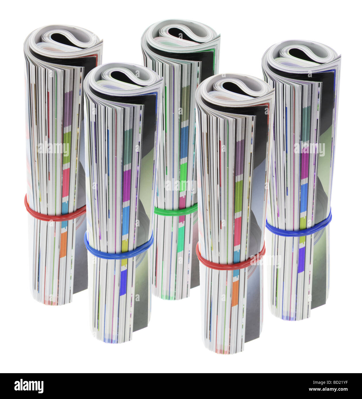 Rolled Up Magazines Stock Photo - Alamy