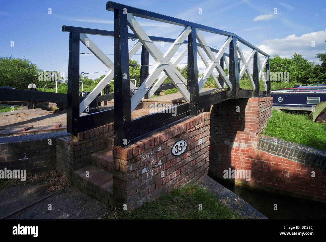 A bridge over a canal Stock Photo - Alamy