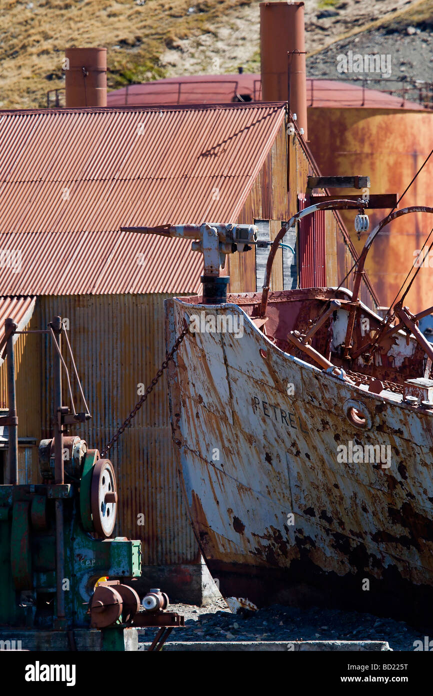 Whale catcher Petrel, Grytviken, South Georgia Stock Photo - Alamy