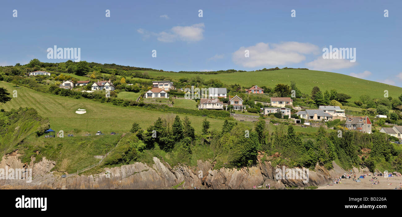 the coast and beach at combe martin on the north devon coast Stock ...