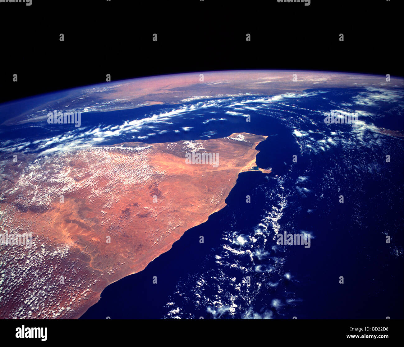 Somalia Africa and Gulf of Aden from NASA shuttle Stock Photo - Alamy