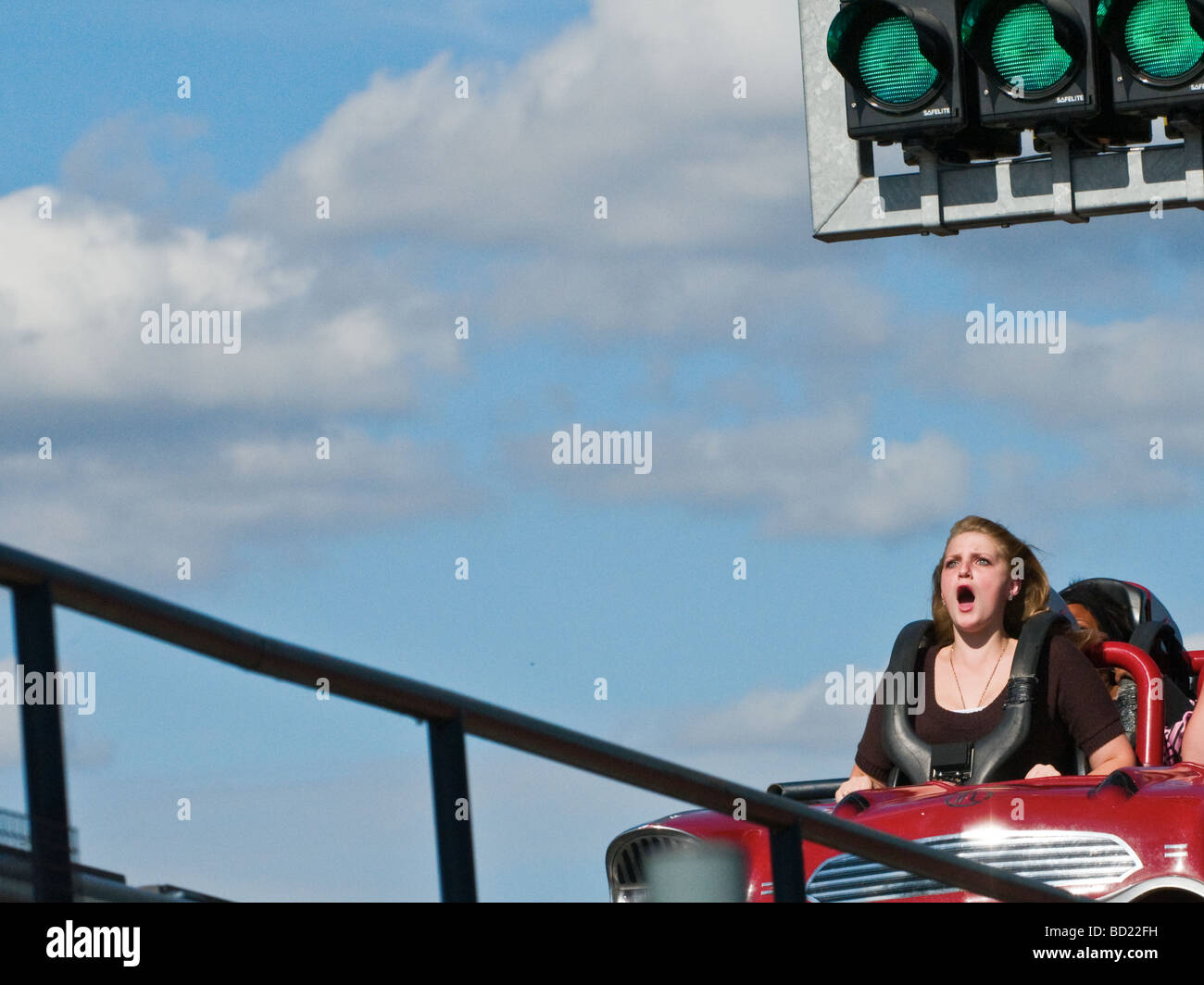 Stealth roller coaster ride, Thorpe Park Theme Park, Surrey, England ...