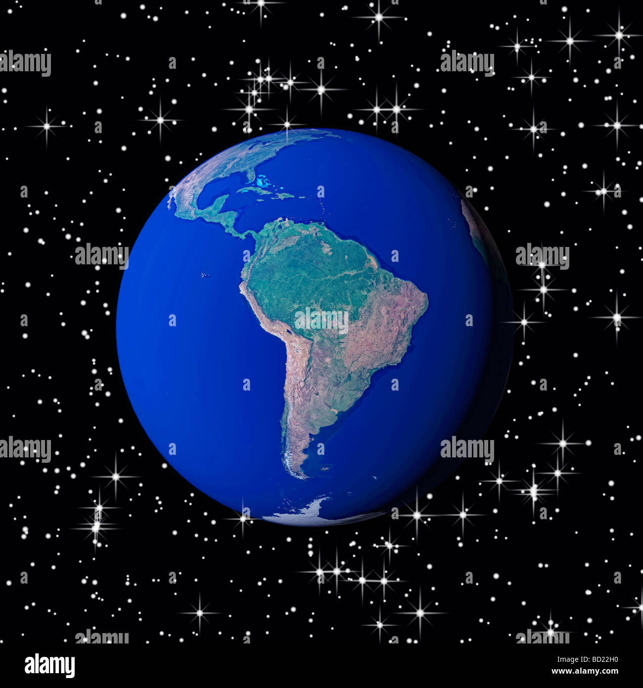 NASA photograph of the Earth and stars Stock Photo - Alamy