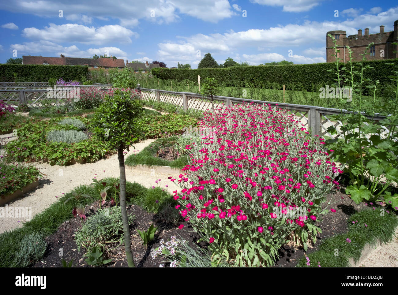the elizabethan garden at kenilworth castle warwickshire the midlands ...