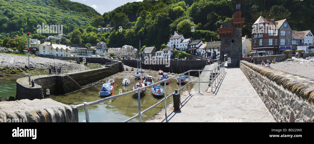 lynmouth harbour lynton the north coast of devon Stock Photo - Alamy