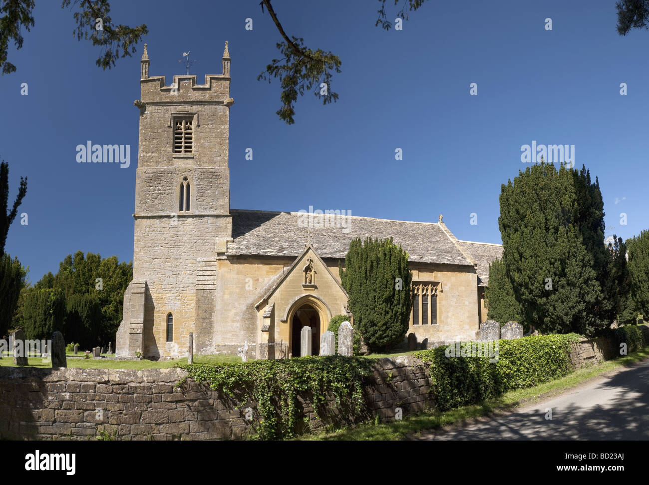The parish church at stanway village in the cotswolds Stock Photo - Alamy