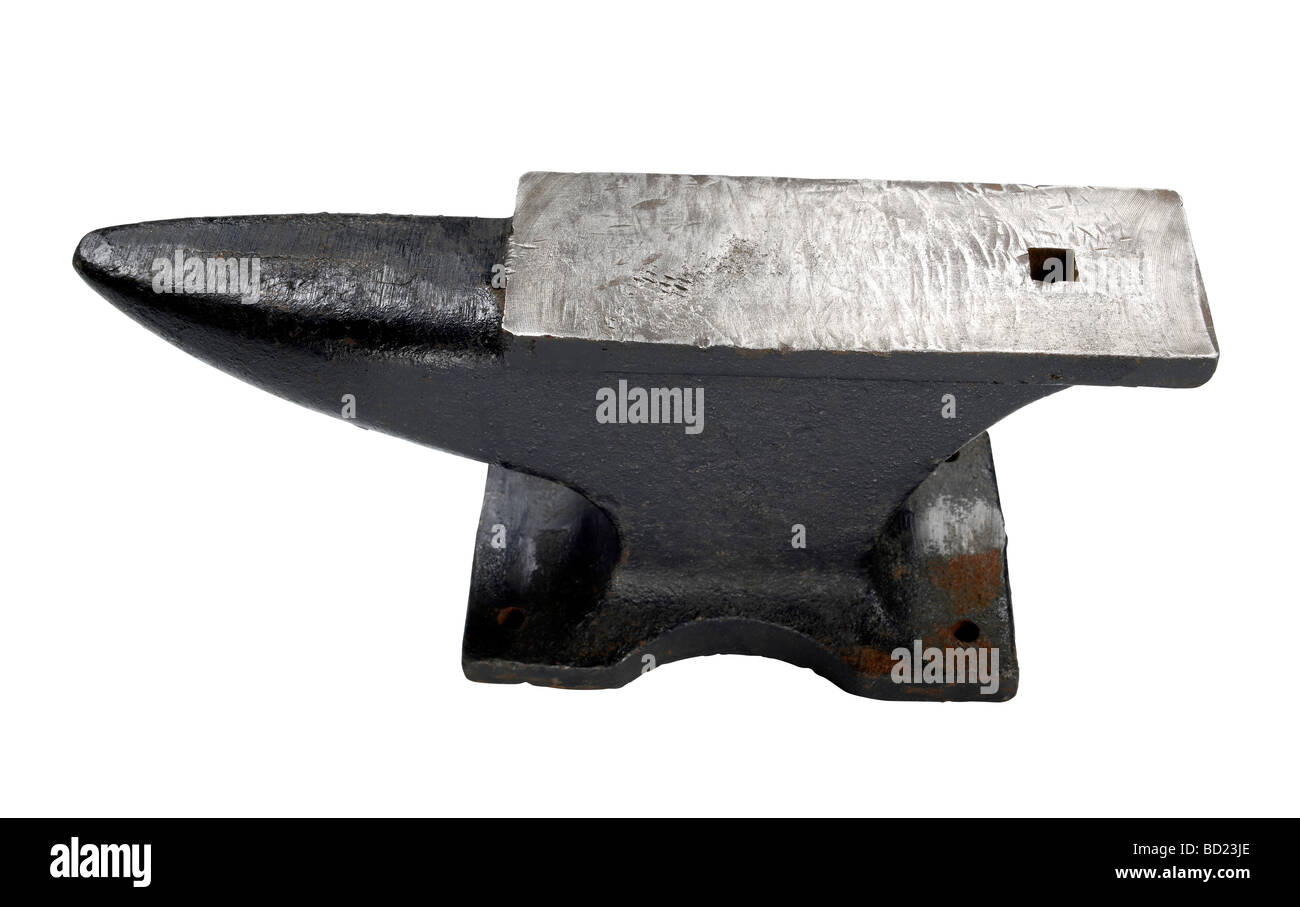 Black steel Anvil elevated view Stock Photo - Alamy