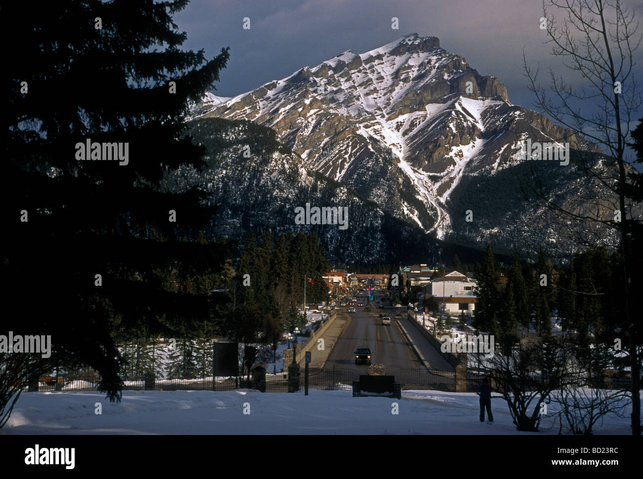 Cascade Mountain, Banff townsite, Banff, Alberta Province, Canada Stock ...