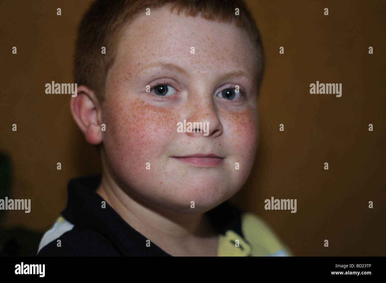 Ten-year-old, red-headed boy with freckles Stock Photo - Alamy