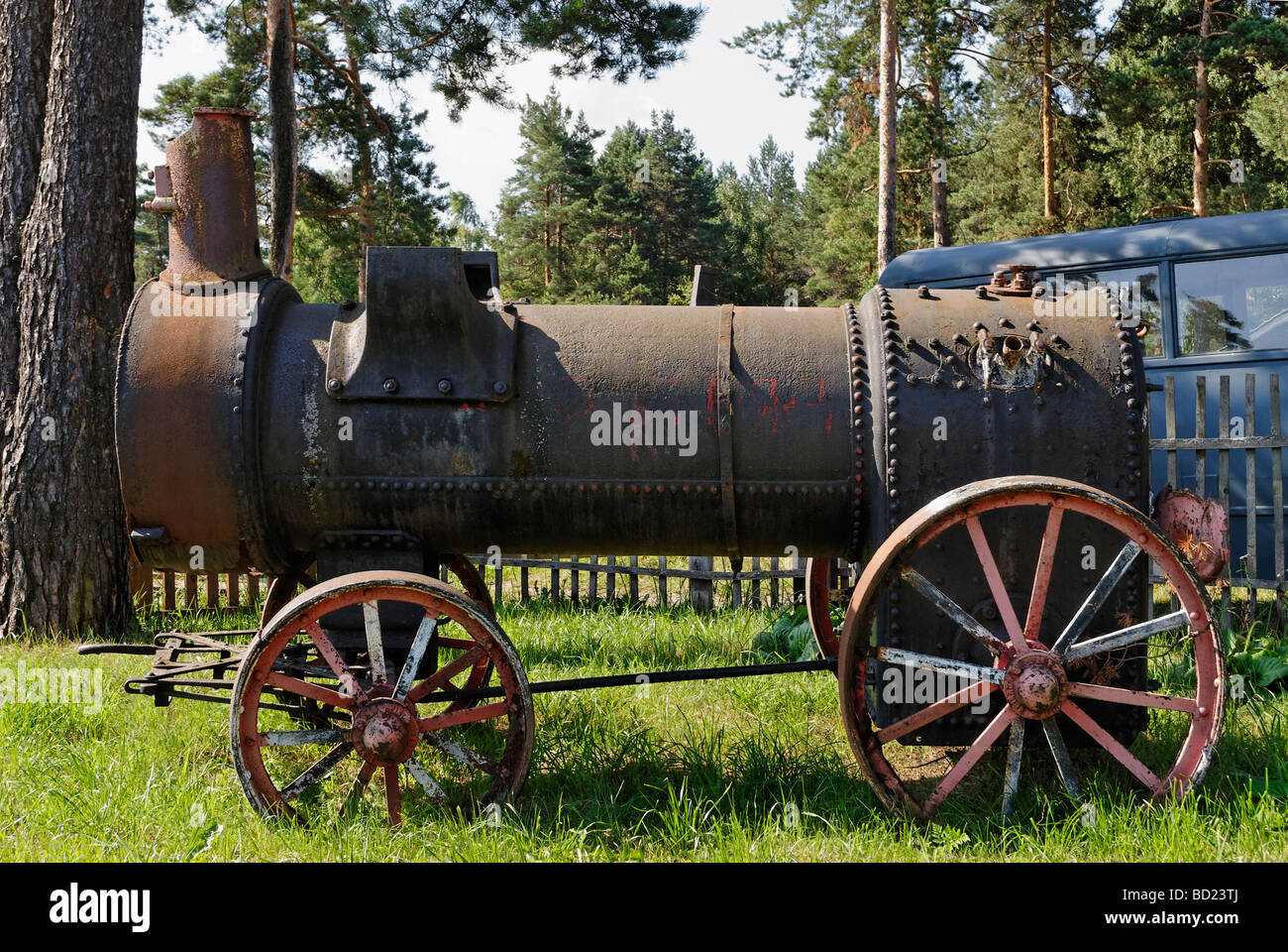 Old steam machine Narrow gauge railroad museum in Pereslavl Zalesskyi ...