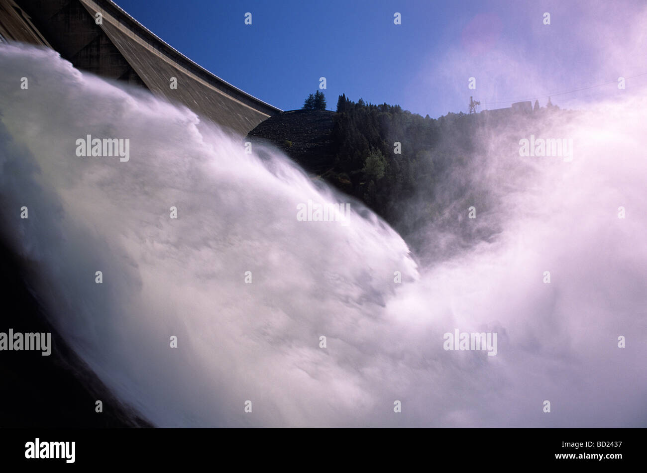 Shasta Dam on the Sacramento river power plant near Redding Northern ...