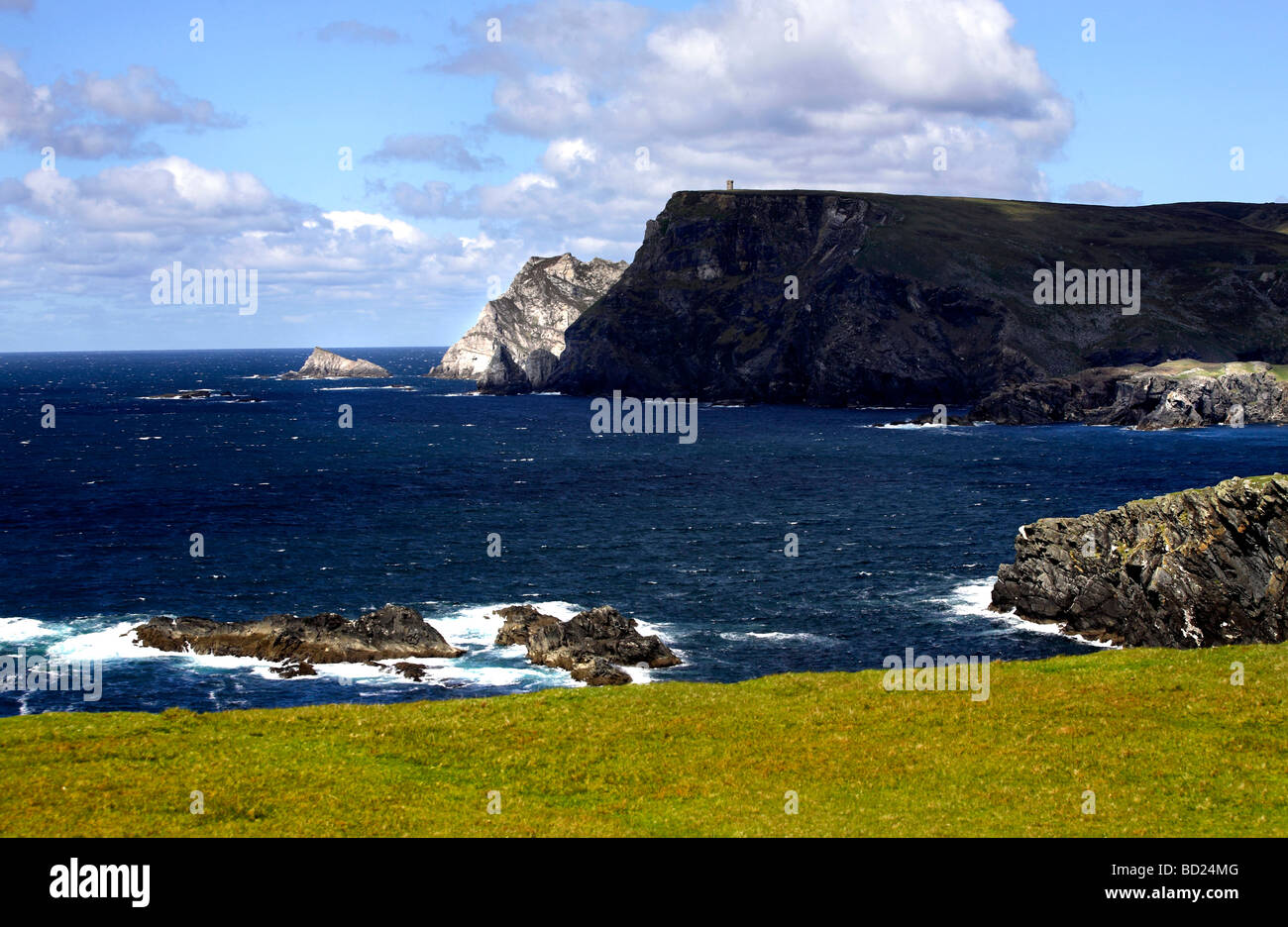 Coastal Cliffs Landscape, Malin Beg, County Donegal, Ireland Stock ...