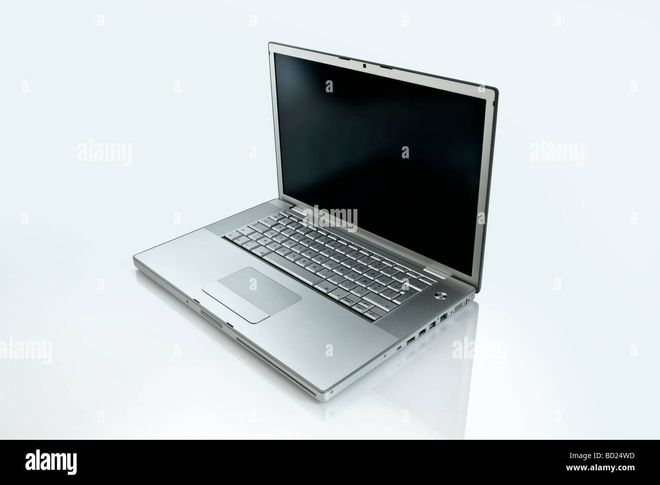 a laptop on a white background Stock Photo - Alamy