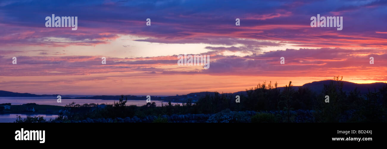 Summer sunset over Aultbea in the Scottish Highlands Stock Photo - Alamy