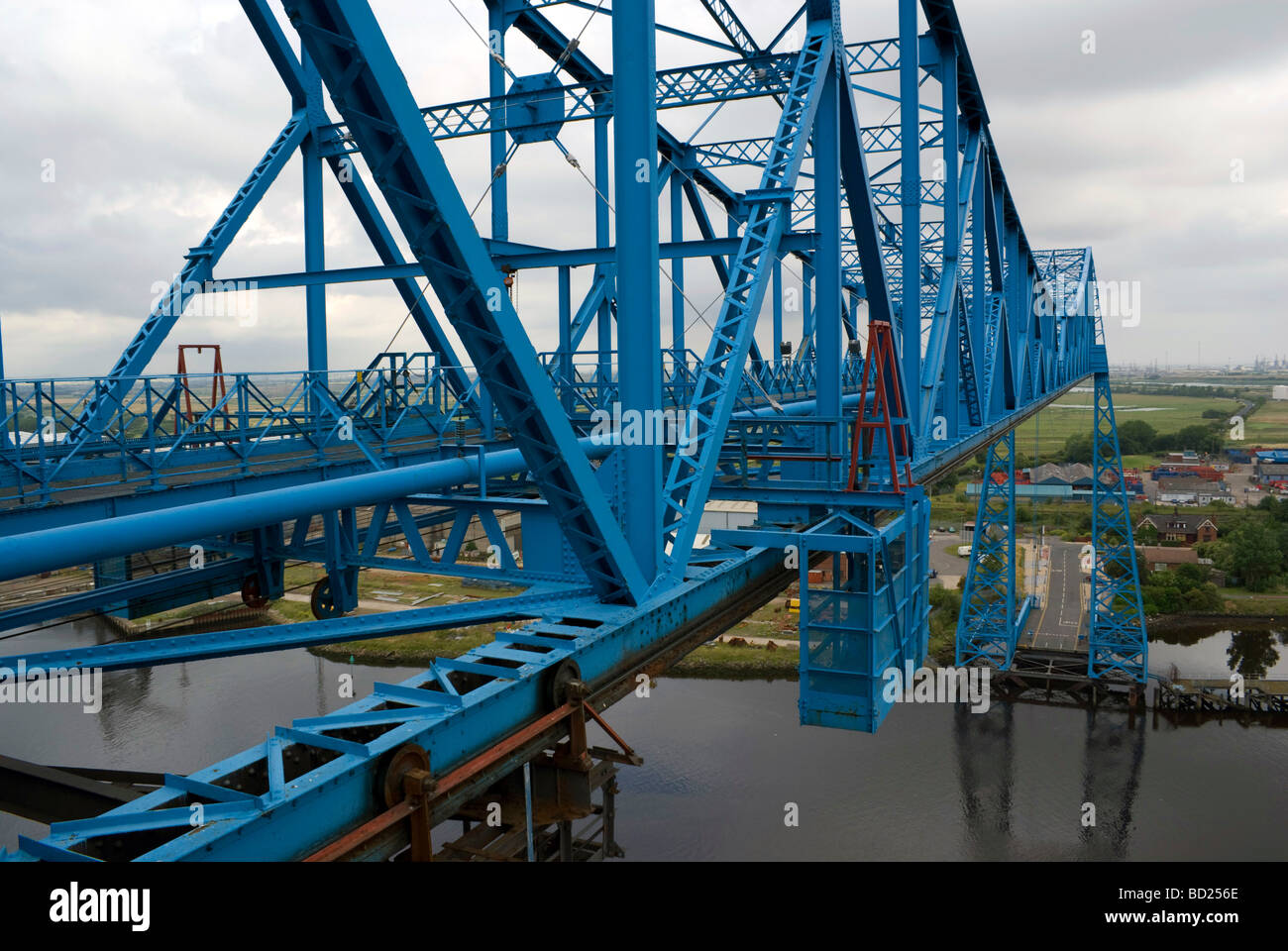 View from the top of the Transporter Bridge over the Tees ...