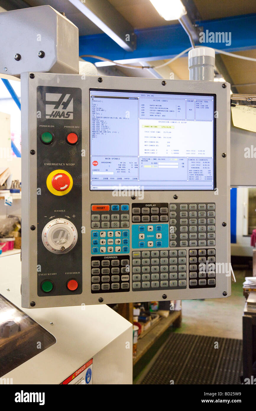 CNC control panel for industrial machinery Stock Photo - Alamy