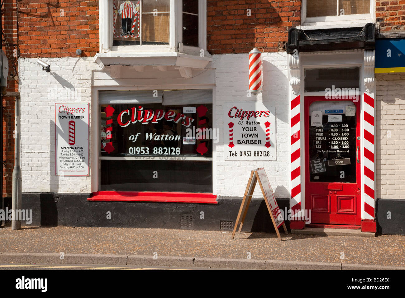 Watton town centre high street, Norfolk, UK Stock Photo - Alamy
