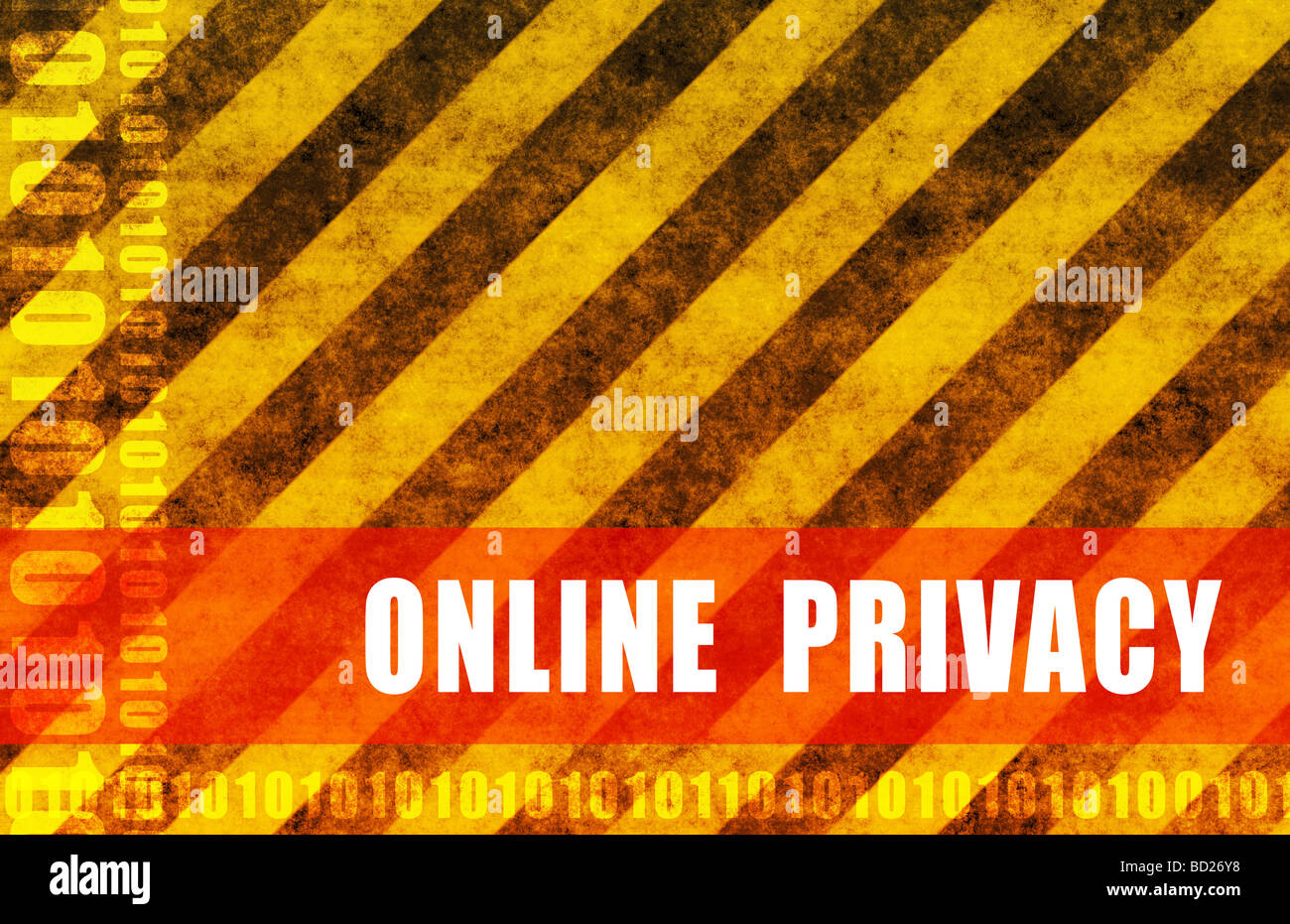 Online Privacy Warning Message as a Warning Background Stock Photo - Alamy