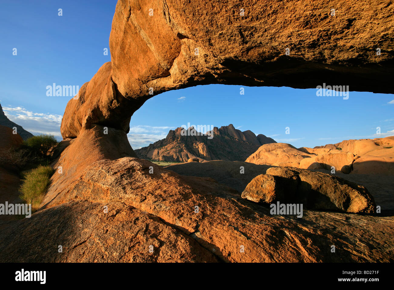 Massive granite arch, Spitzkoppe, Namibia, southern Africa Stock Photo ...