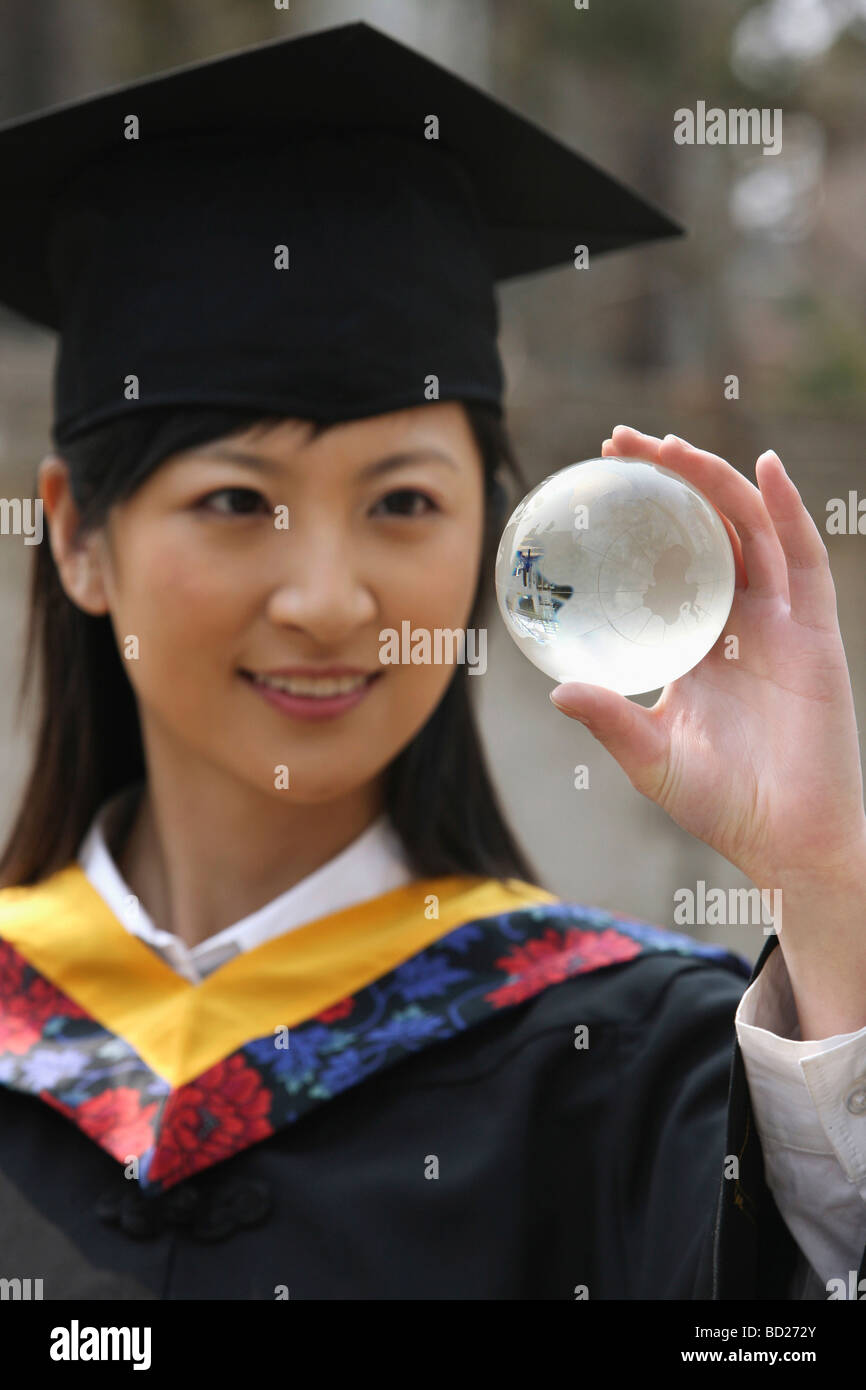 Chinese girl in graduation gown hi-res stock photography and images - Alamy