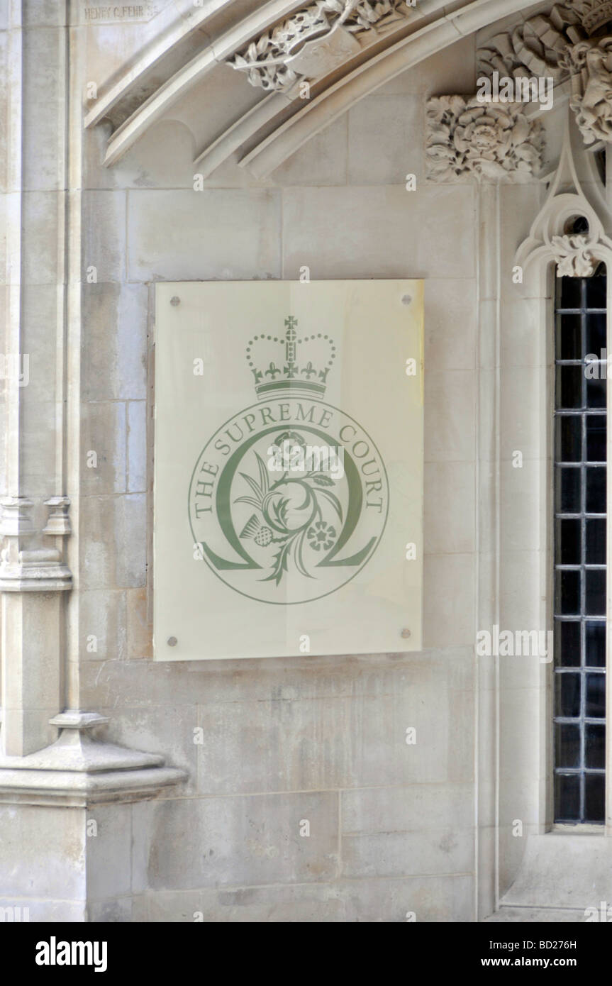 Supreme Court sign London Stock Photo - Alamy