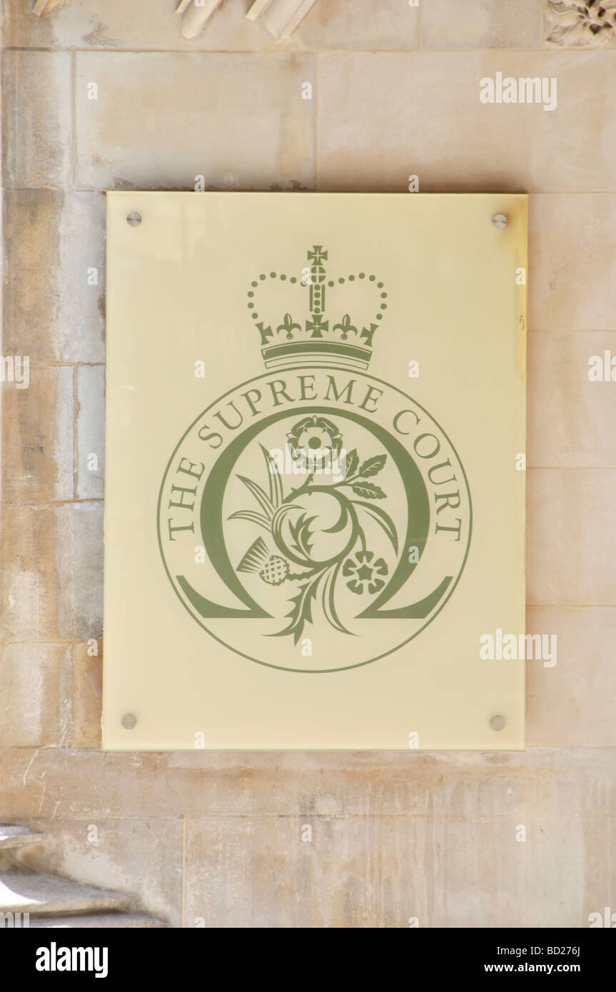 Supreme Court sign London Stock Photo - Alamy