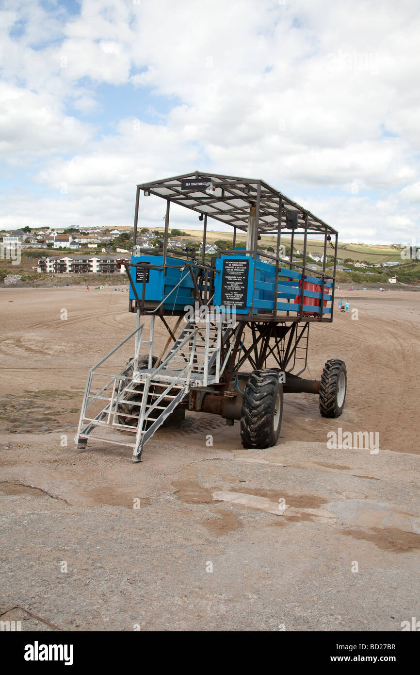 Sea tractor Burgh island Devon England Stock Photo - Alamy