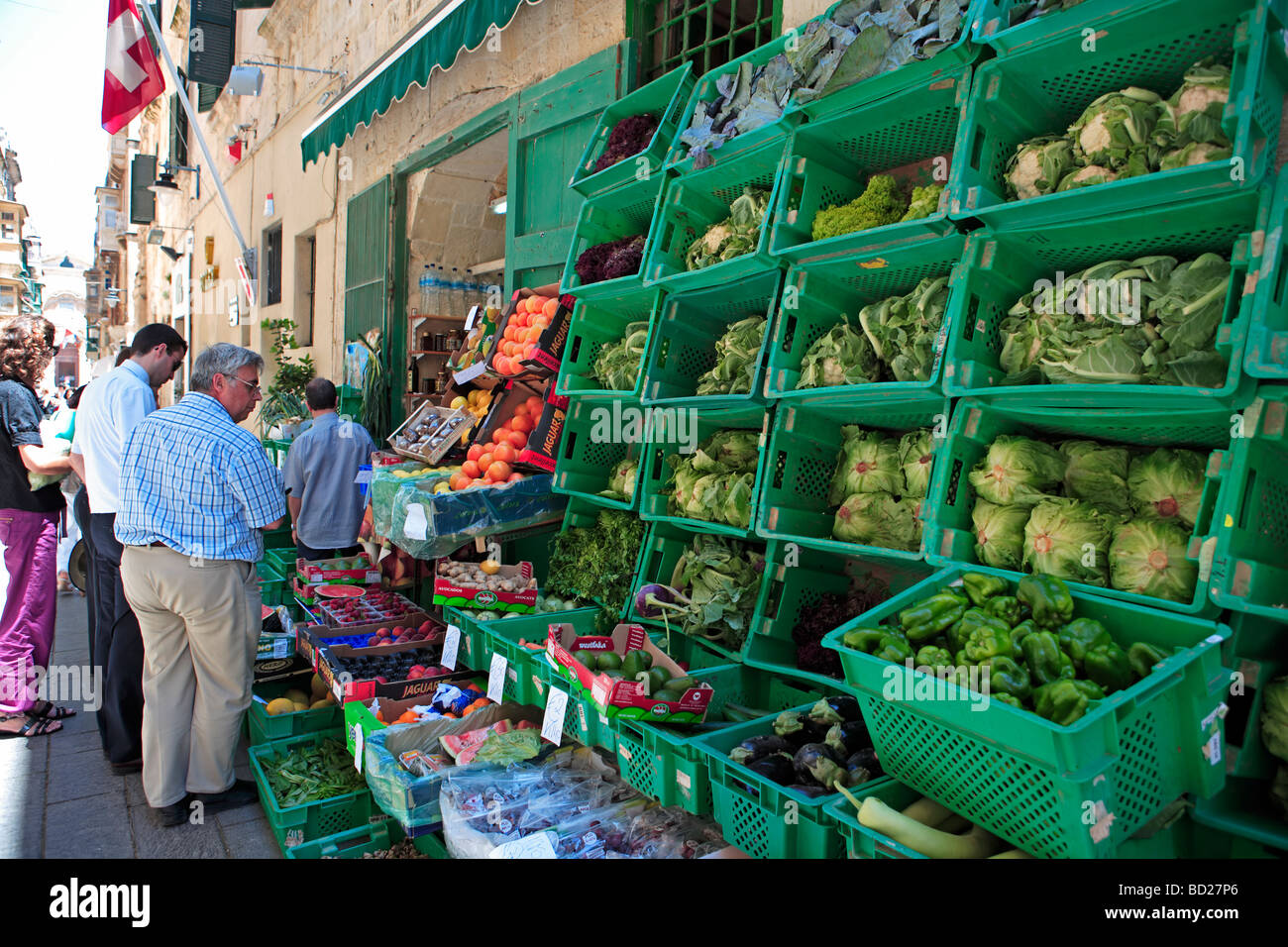 Greengrocer's Shop, Valletta, Malta Stock Photo - Alamy