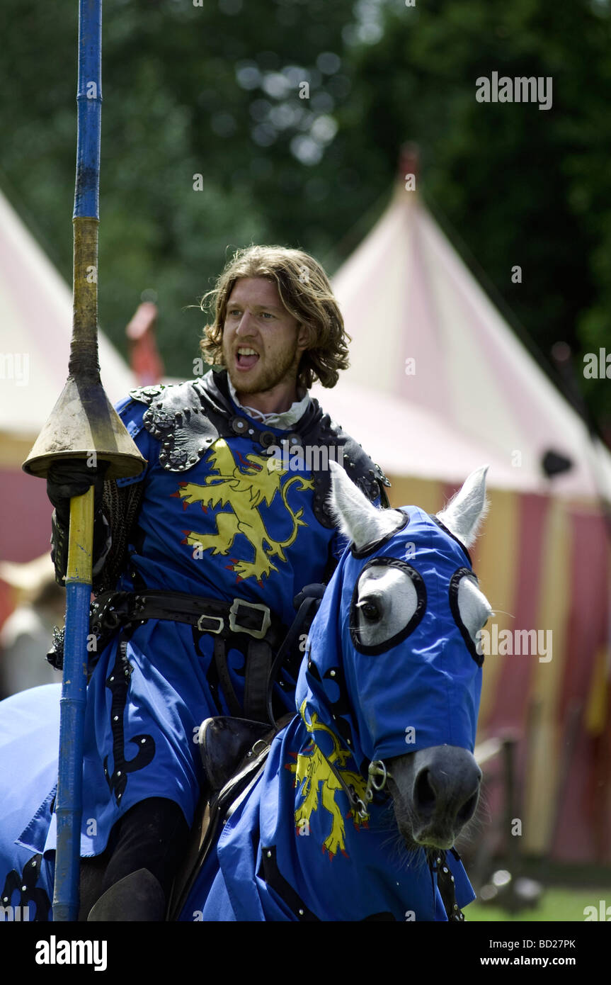 The jousting tournament at Warwick Castle takes place on an island in ...