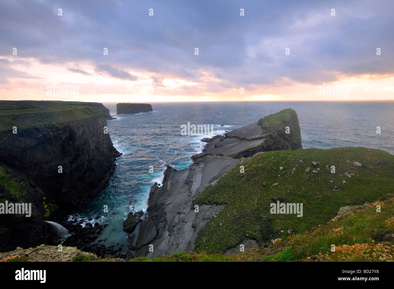 Loop Head Peninsula West Clare Ireland showing rocks and cliffs ...