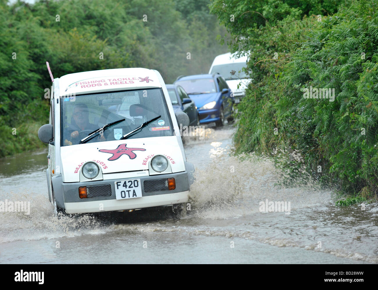 Extreme wet weather causes flash flooding in north Devon Stock Photo ... Extreme wet weather causes flash flooding in north Devon Stock Photo ...