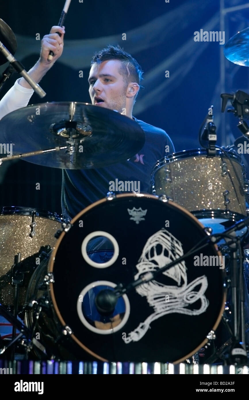 Harry Judd of McFly performs onstage at the Odyssey Arena in Belfast ...