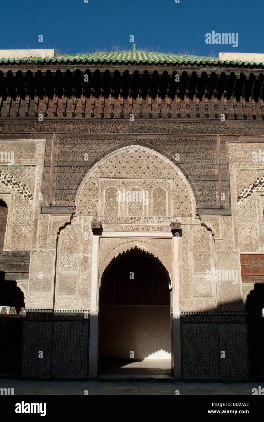 Symmetrical medersa bou inania fes hi-res stock photography and images ...