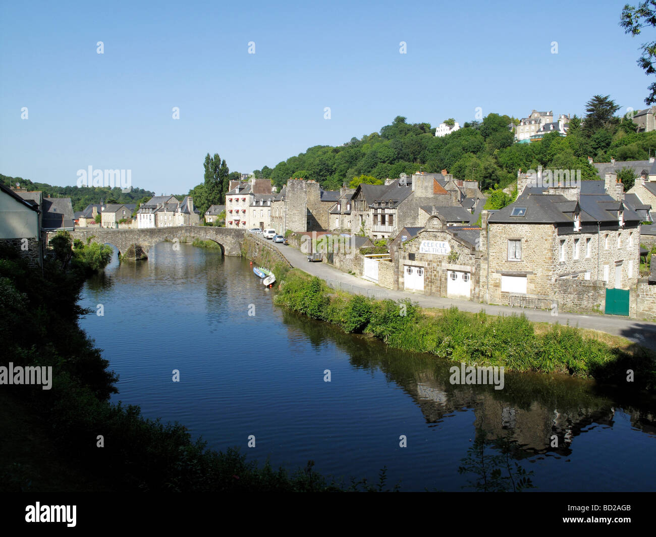 The town of Dinan on the River Rance in Brittany France Stock Photo - Alamy