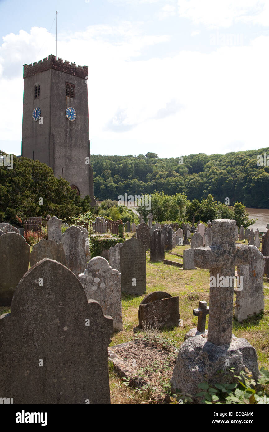 St Marys church Stoke Gabriel Devon England Stock Photo - Alamy