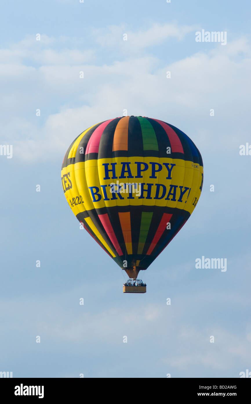 Happy Birthday Hot Air Balloon Stock Photo - Alamy