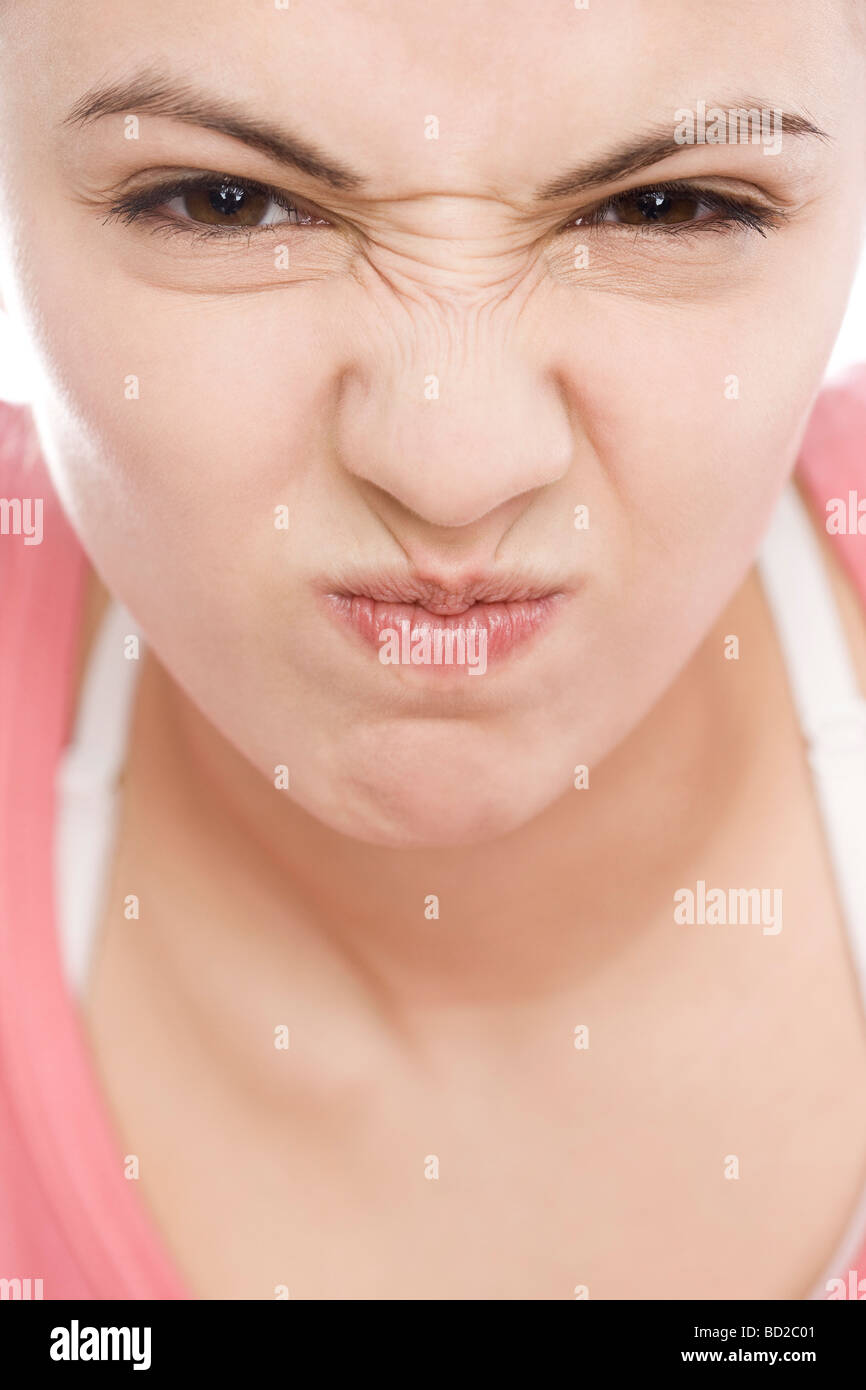 Portrait of angry woman Stock Photo - Alamy